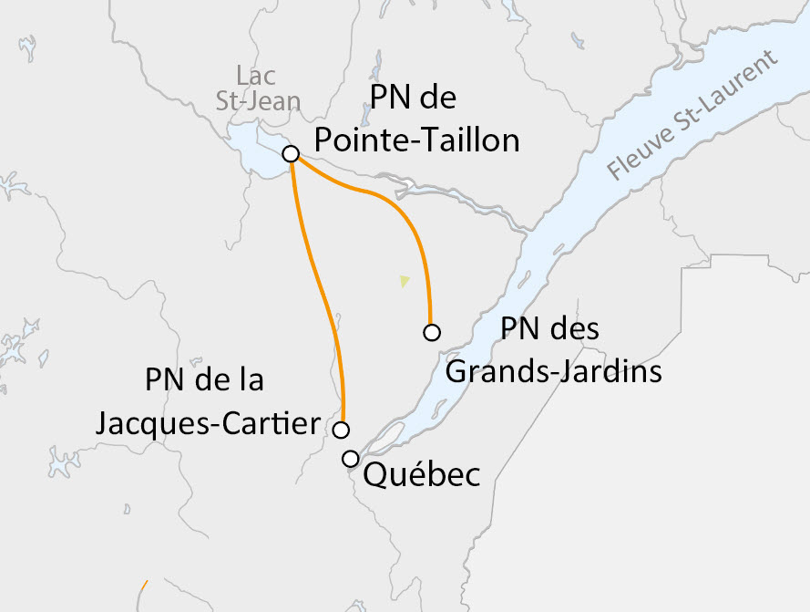 FCAN119 - PARCS DU QUÉBEC EN CAMPING carte - Toundra Voyages